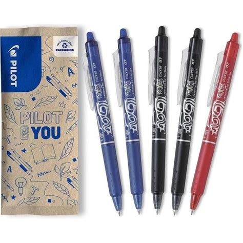 Pilot Lot De 5 Stylos Roller FriXioall Clicker Stylo Gel Roller