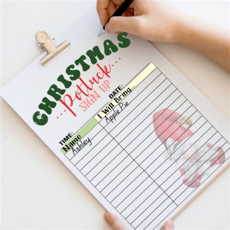 Free Printable Potluck Sign Up Sheet For Any Occasion Leap Of Faith