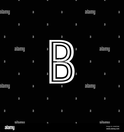 Modern Abstract Letter B Initials Logo Icon In Minimal Style Stock