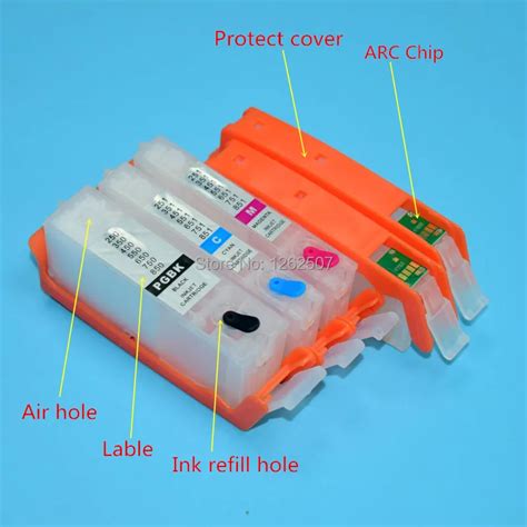 Pgi 550 Cli 551 550 551 5colors Refillable Ink Cartridge With Arc Chip