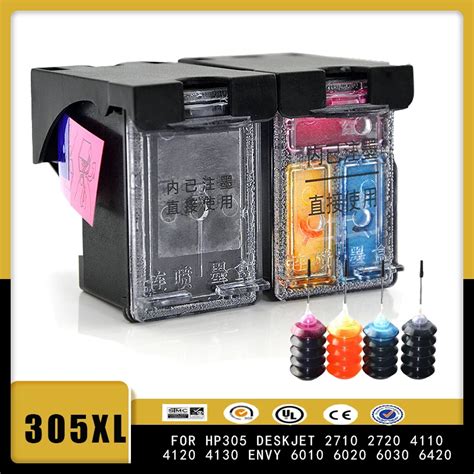 Vilaxh Remanufactured For HP 305 XL 305xl Refillable Ink Cartridge