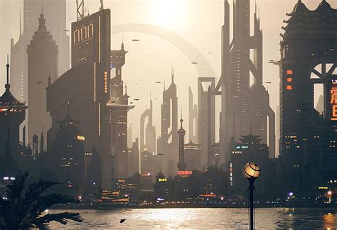 HD Wallpaper High Rise Building Digital Art Futuristic City