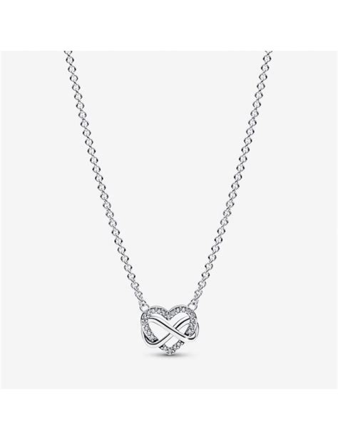 Collar de plata Pandora Corazón Infinito Brillante 392666C01 50