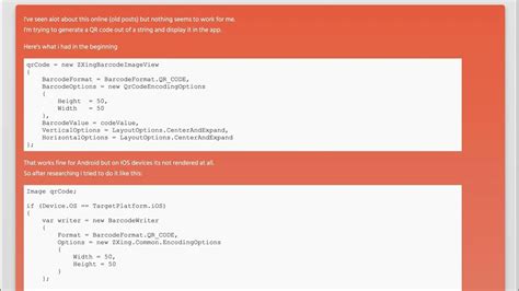 generate qr code with xamarin forms and zxing youtube