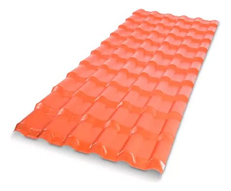 Telha Colonial Pvc Plan 3 30mx88cm 6 Ondas Terracota Fortlev