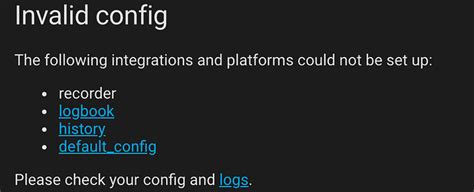 how to fix a malformed database configuration home assistant community