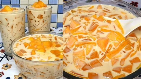 Mangga Sago At Gulaman Murang Dessert Budget Recipe Mango Tapioca