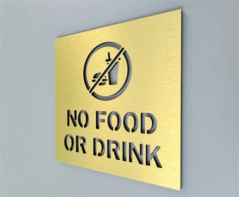 No Food Or Drink Sign For Business No Food Or Drinks Allowed Sign