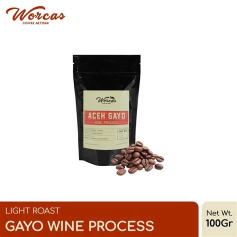 Jual Kopi Arabica Aceh Gayo Wine Process 100 Gram Light Roast BIJI
