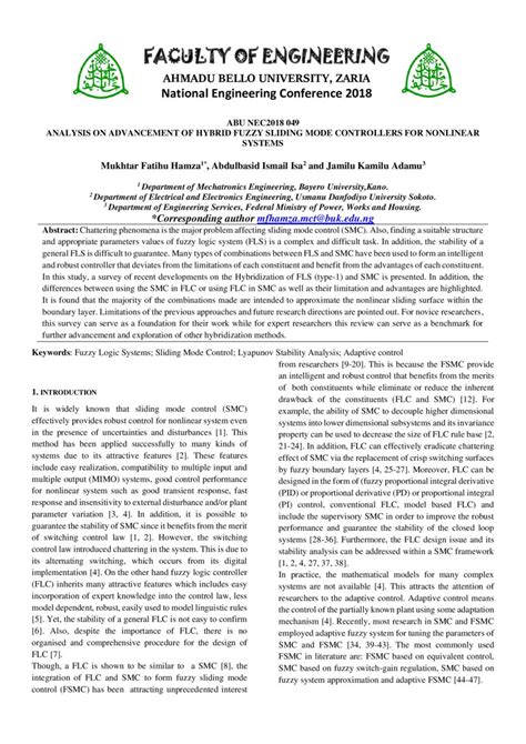 analysis on advancement of hybrid fuzzy sliding mode controllers for nonlinear systems deepai