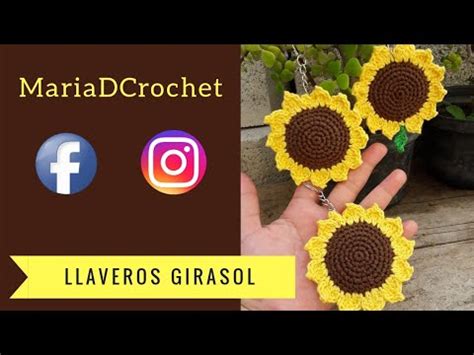 Keychain Llavero Girasol A Crochet Aprende A Tejer Una Flor De