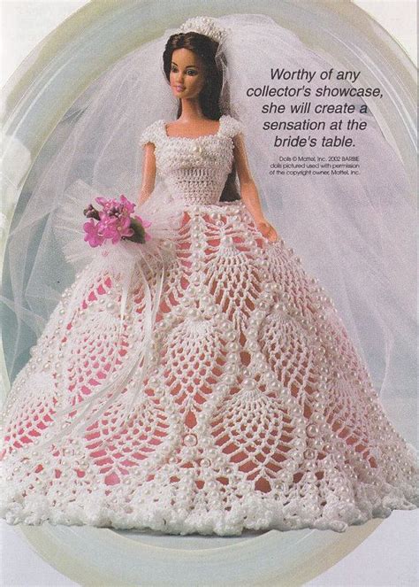 Fashion Doll S Wedding Dress Crochet Pattern Crochet Doll Dress