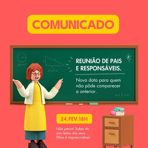 Modelos de Design o tema Reunião de Pais Canva