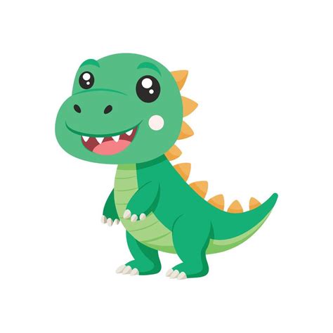 minúsculo y amable dibujos animados tirano saurio Rex icono crear