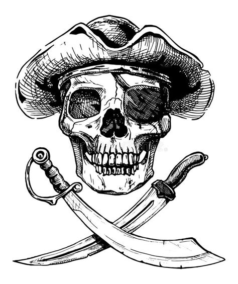 Pirat Czaszka Ilustracja Wektor Ilustracja Z O Onej Z Ilustracje