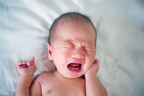 Asian New Born Baby Boy Crying Scream Days Birth Photo Background And