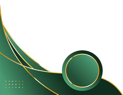 Green Gold Abstract Curve Border Or Gold Corner Border Png