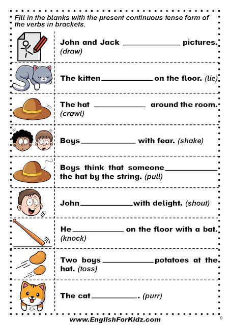 Reading Comprehension To Learn Present Continuous Tense English Class