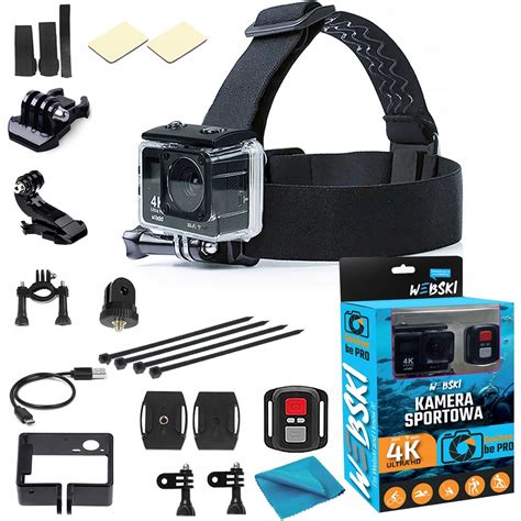 SPORTOWA KAMERKA 4K UHD GO 4 FREE BE PRO WIFI WEBSKI SZELKI NA GŁOWĘ
