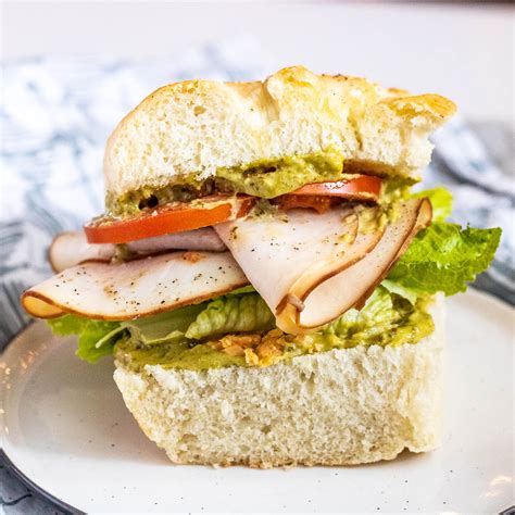 Turkey Pesto Sandwich On Focaccia Piper Cooks