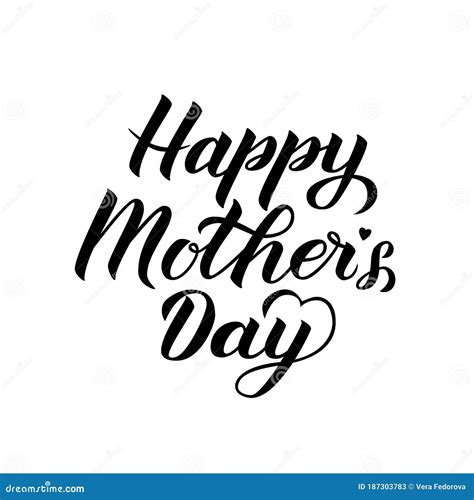 La Caligrafía Del Día De La Madre Feliz Con Letras Aisladas En Blanco