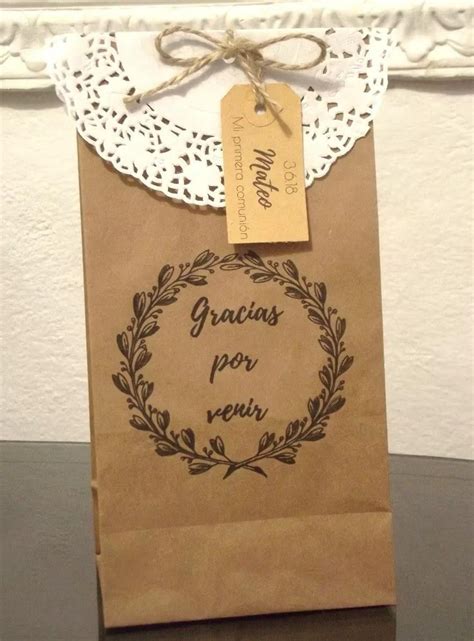 Bolsitas De Papel Madera Para Souvenirs Personalizadas X20