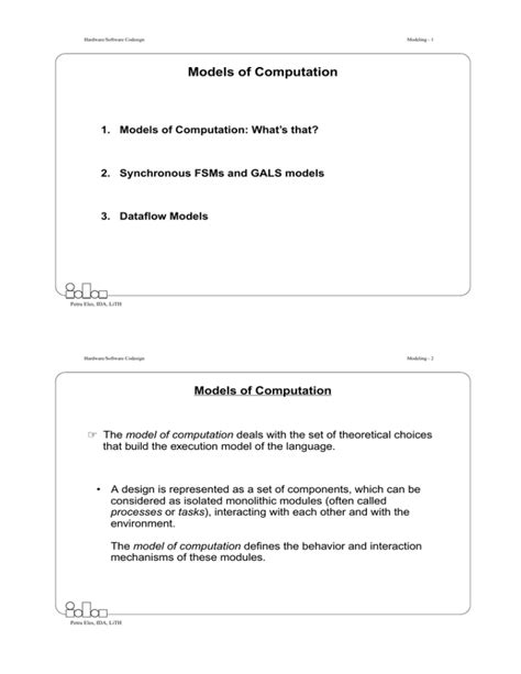 models of computation
