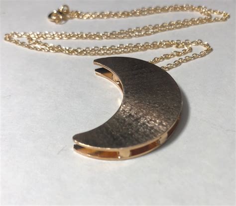Crescent Moon Stevie Nicks Style Moon Necklace In Sterling Silver With