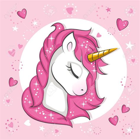 Magical Pink Unicorn Vector Design