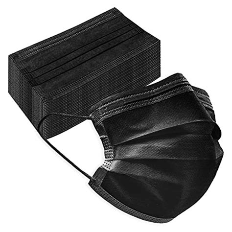Pcs Black Disposable Face Masks Ply Filter Earloop Mouth Cover