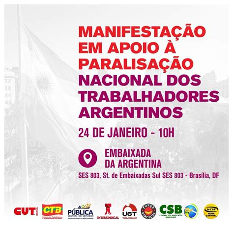 Apoio a greve geral Argentina UGT União Geral dos Trabalhadores