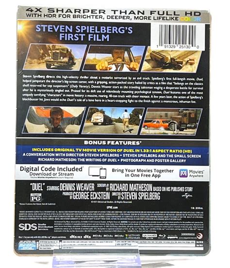Duel 4k UHD Blu Ray Limited Steelbook 1971 Steven Spielberg Richard