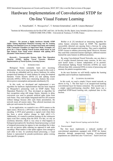 download pdf hardware implementation of convolutional stdp for on line visual feature learning