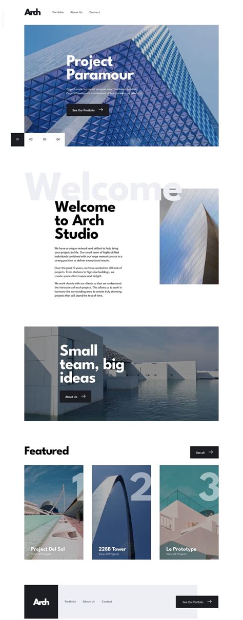 Frontend Mentor Arch Studio Responsive Multi Page Website Coding
