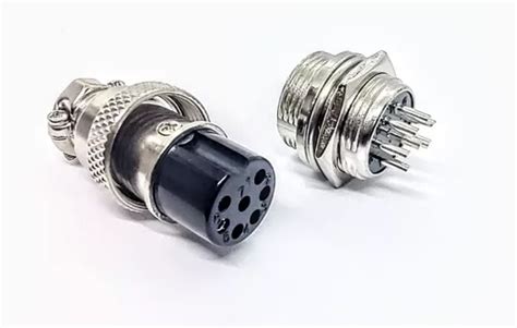 10 Peças Conector Mike 7 Vias Macho Fêmea Par Frete grátis