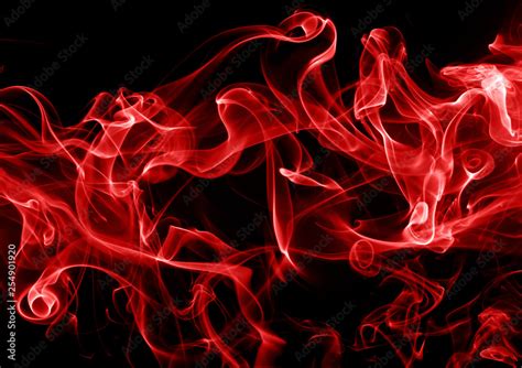 Red Smoke Abstract On Black Background Fire Design Stock Photo Adobe