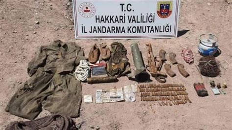 Hakkari de teröristlere ait silah ve mühimmat ele geçirildi Haber 7