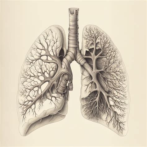 Maqueta Realista De La Anatom A De Los Pulmones Humanos Para El Dise O