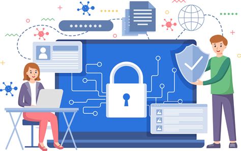 Digital Data Protection Design Illustration Cyber Security