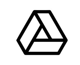 Google Drive Symbol Logo Black Design Royalty Free Vector