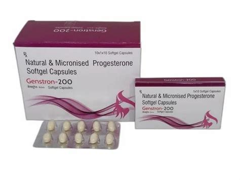 Natural Micronised Progesterone Softgel Capsules Packaging Type Box