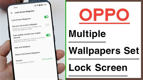 Oppo How To Setup Multiple Wallpapers In Lock Screen Youtube