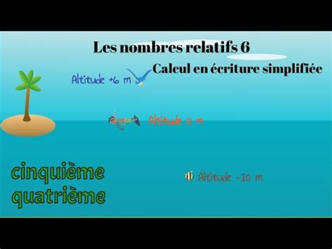 Les Nombres Relatifs Calcul En Criture Simplifi E Youtube
