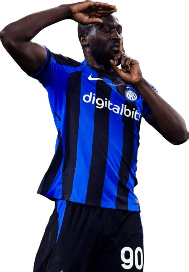 Romelu Lukaku Inter Football Render FootyRenders