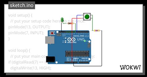 Rangkaian Push Button Led Wokwi Esp32 Stm32 Arduino S