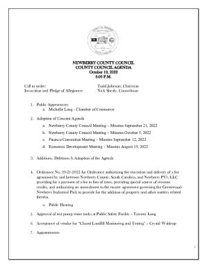 Fillable Online Newberry County Council Members Sworn In Fax Email