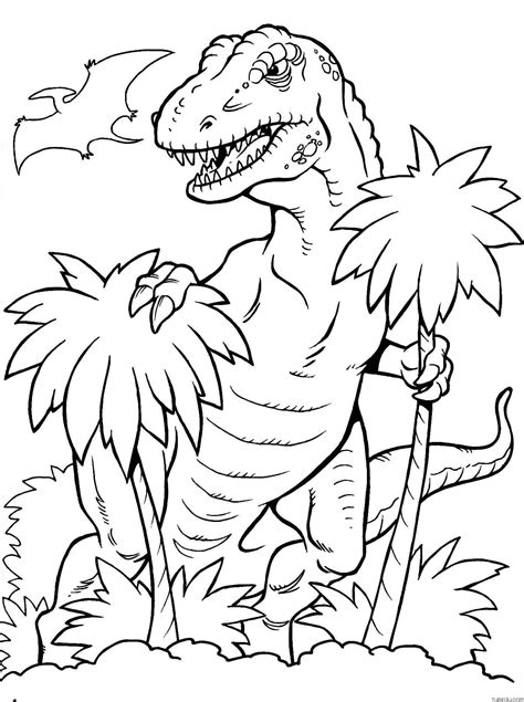 Angry T Rex Dinosaur Coloring Page Turkau