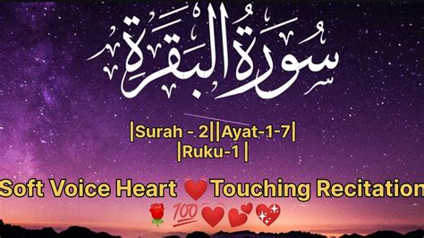Surah Baqarah Ayat Beautiful Soft Voice Recitation Surah Baqarah Ruku