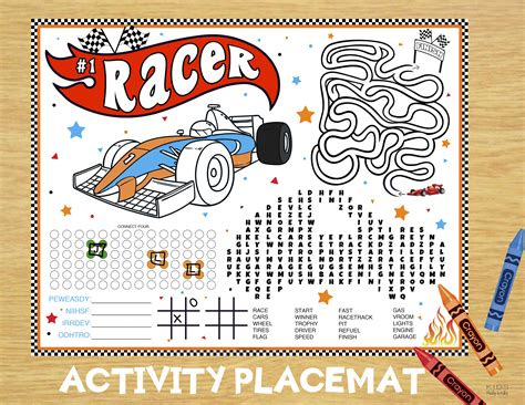 Race Car Word Search