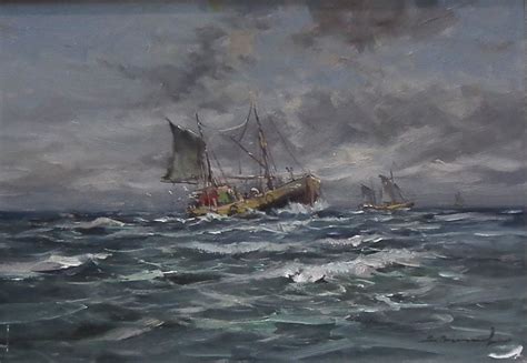 Eugeniusz Dzierzencki 1905 1990 Kutry Na Morzu Aukcja Internetowa